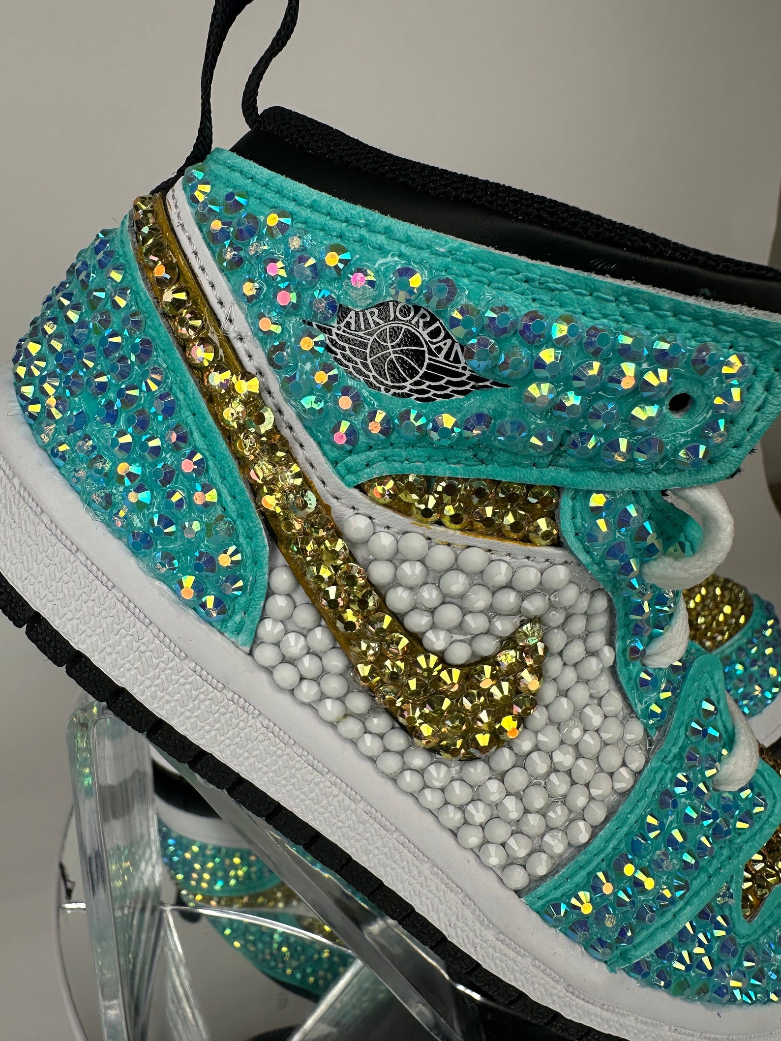 Custom Rhinestone Jordan 1 Mids – Blinged Sneakers, Any Colors - Etsy