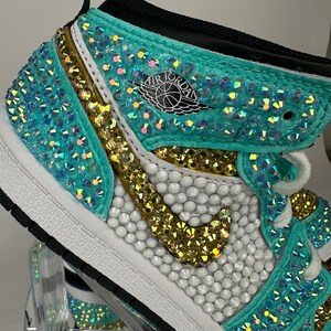 Custom Rhinestone Jordan 1 Mids – Blinged Sneakers, Any Colors - Etsy