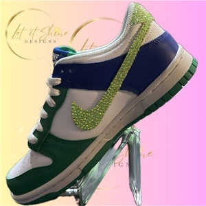 Custom Bling Dunks - Swoosh Only, Rhinestone Sneakers, Luxury Bling ...