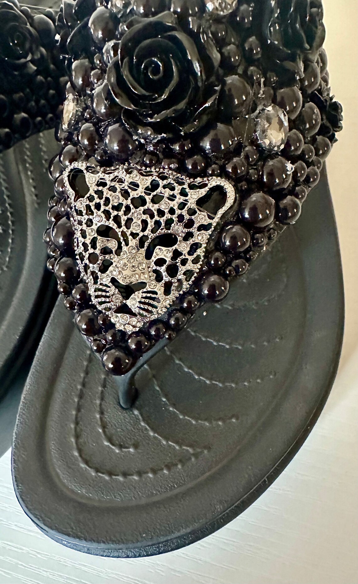 Custom Bedazzled Brooklyn Croc Sandals, Rhinestone Leopard - Etsy