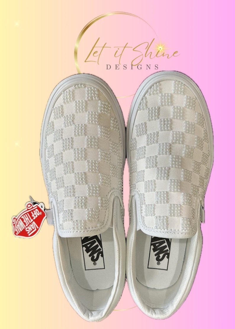 Bling Wedding Vans, Bridal Shoes, Bridesmaid, Customized Slip On ...