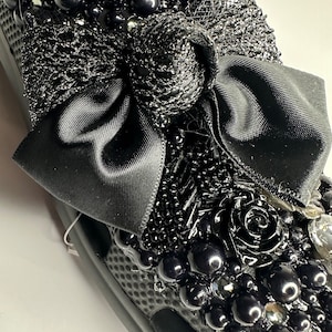 Black Rhinestone Crocs, Handmade Bedazzled Clogs - Etsy