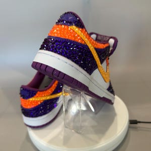 Blinged Out Dunks, Phoenix Suns Custom Rhinestone Sneakers, Bedazzled ...
