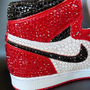 Fully Blinged Air Jordan 1 High OG or Mids , Chicago Colorway ...