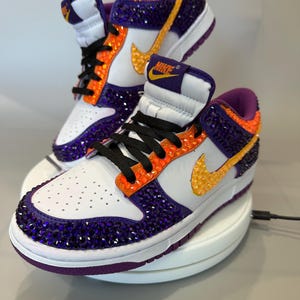 Blinged Out Dunks, Phoenix Suns Custom Rhinestone Sneakers, Bedazzled ...