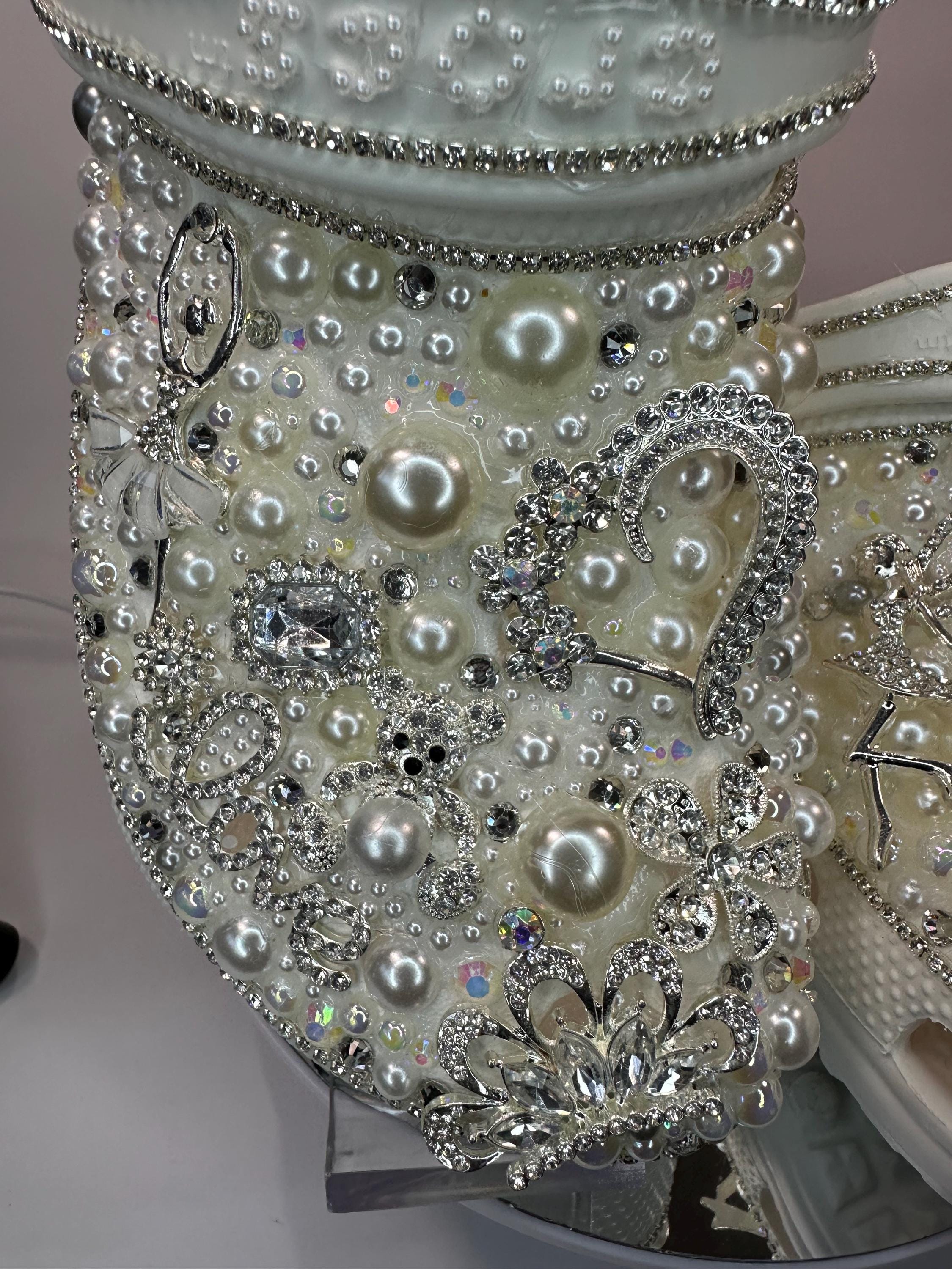 White Bling Wedding Clogs, Custom Rhinestone Cinderella Clogs - Etsy