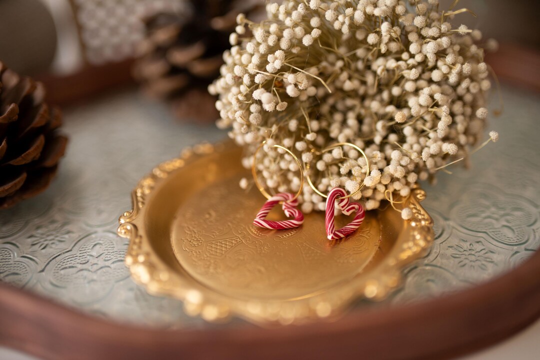 Peppermint Hoop Earrings - Etsy