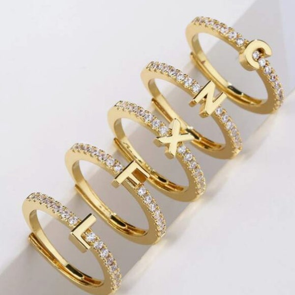Letter Rings - Etsy