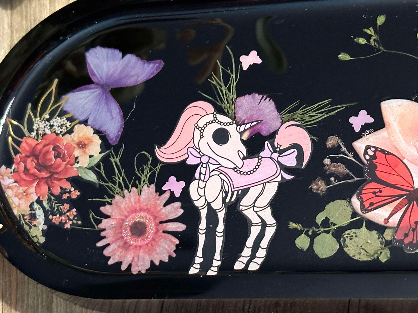 Goth Gardens Edition | Trinket Dish | Resin Oval Tray - Etsy