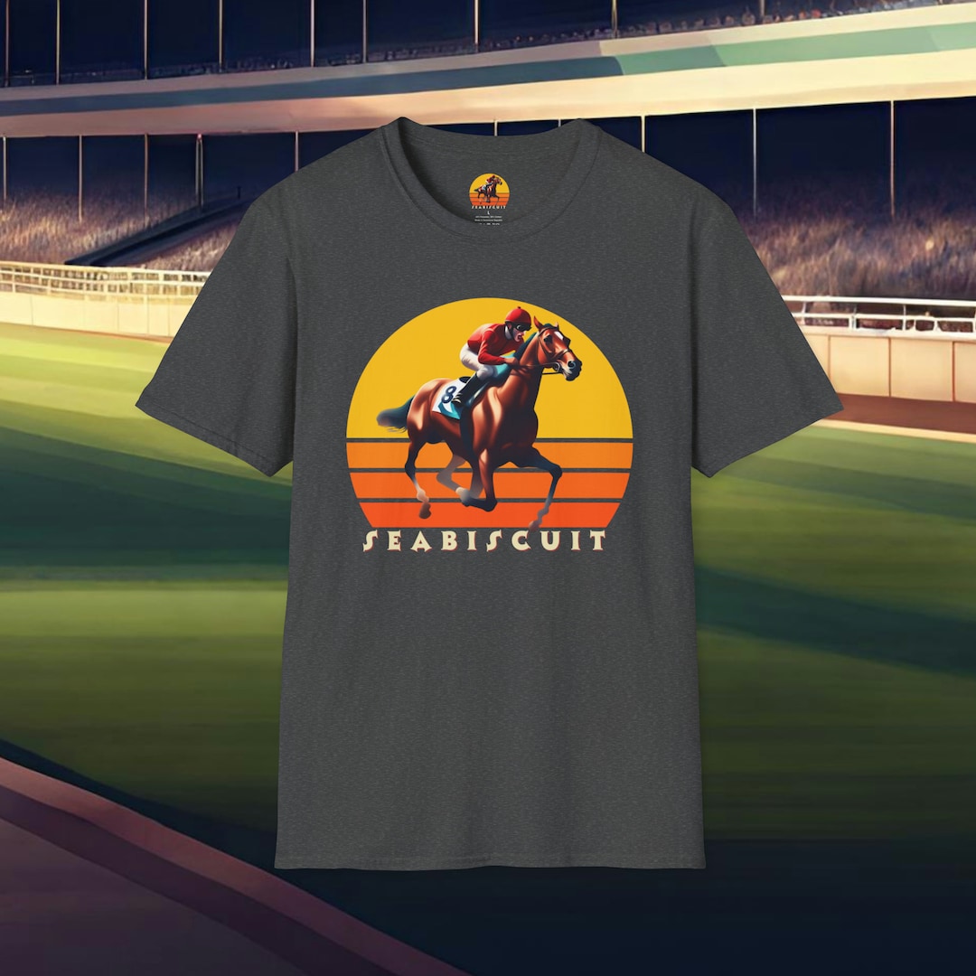 Seabiscuit Racing Tee Retro Horse Track T-shirt Thoroughbred Apparel ...