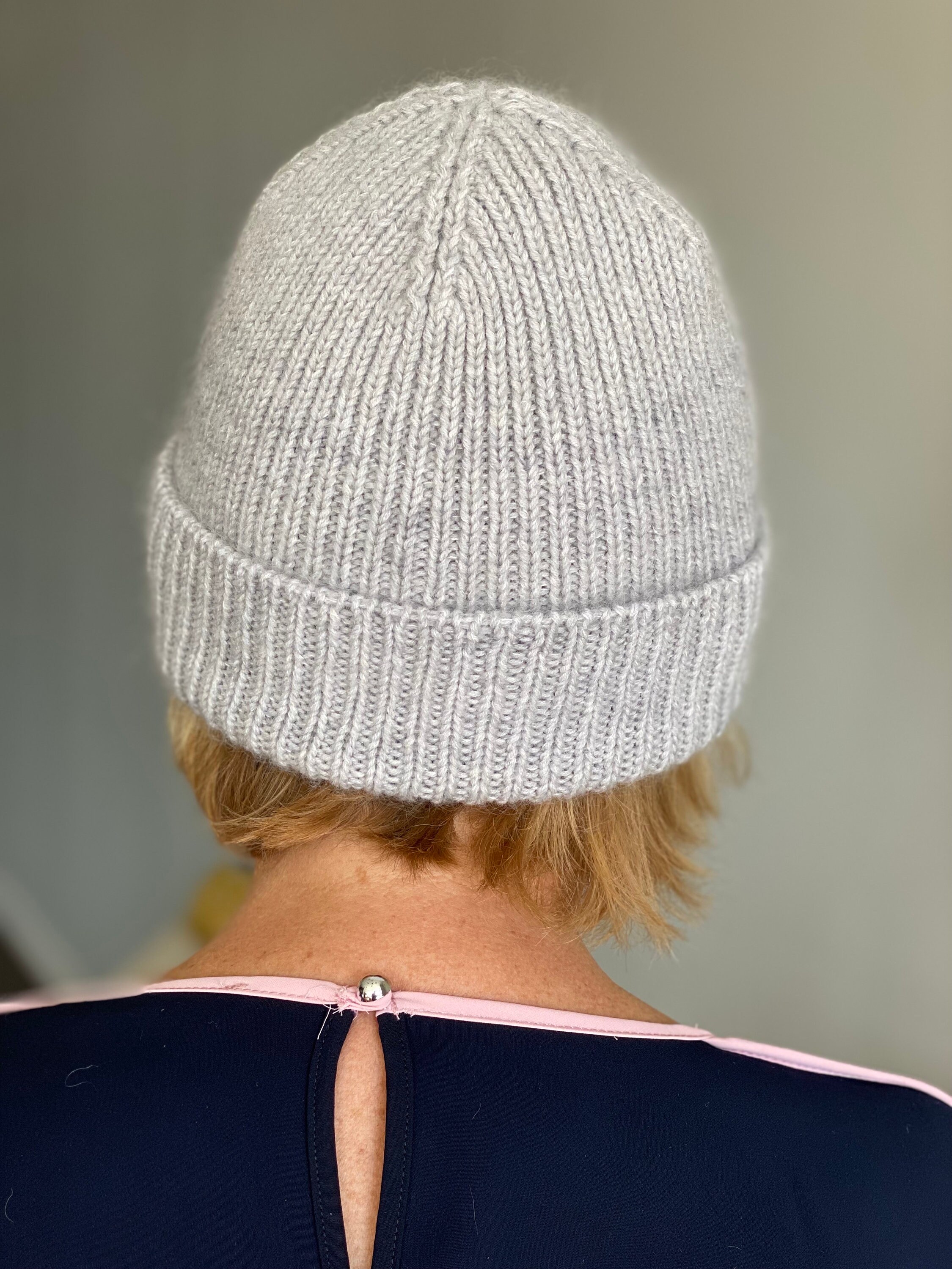 Gray Knitted Hat From Merino Wool and Kid Mohair. - Etsy