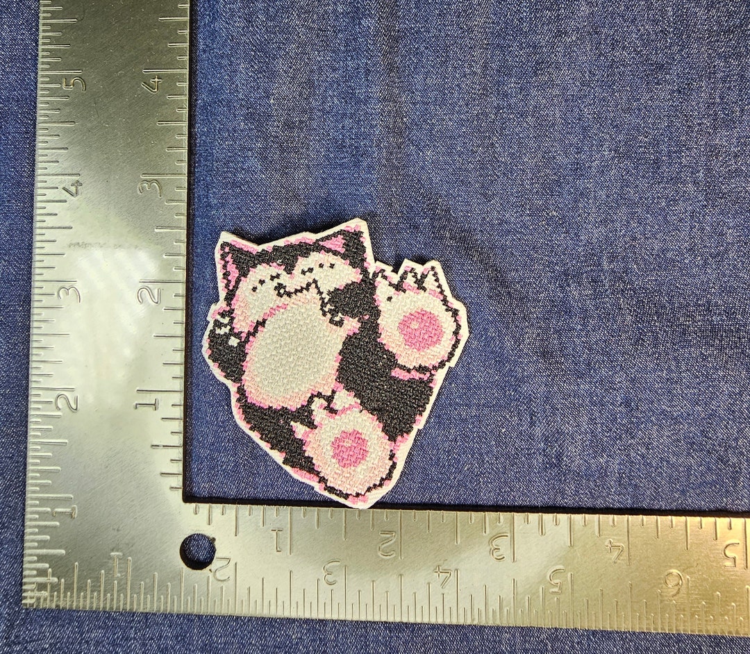 Snorlx Poke Retro Pixel Art Patch Embroidered Embroidery Patch Patches ...