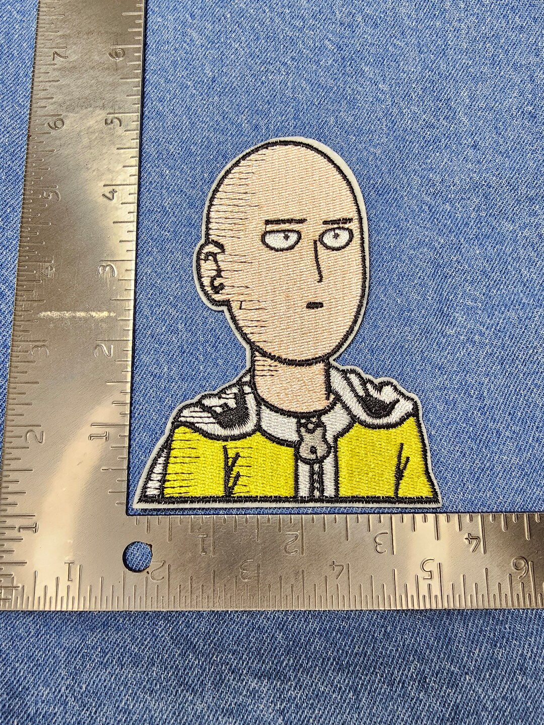 One Punch-man Saitama Poker Face Embroidery Patch Iron on / Sew On - Etsy