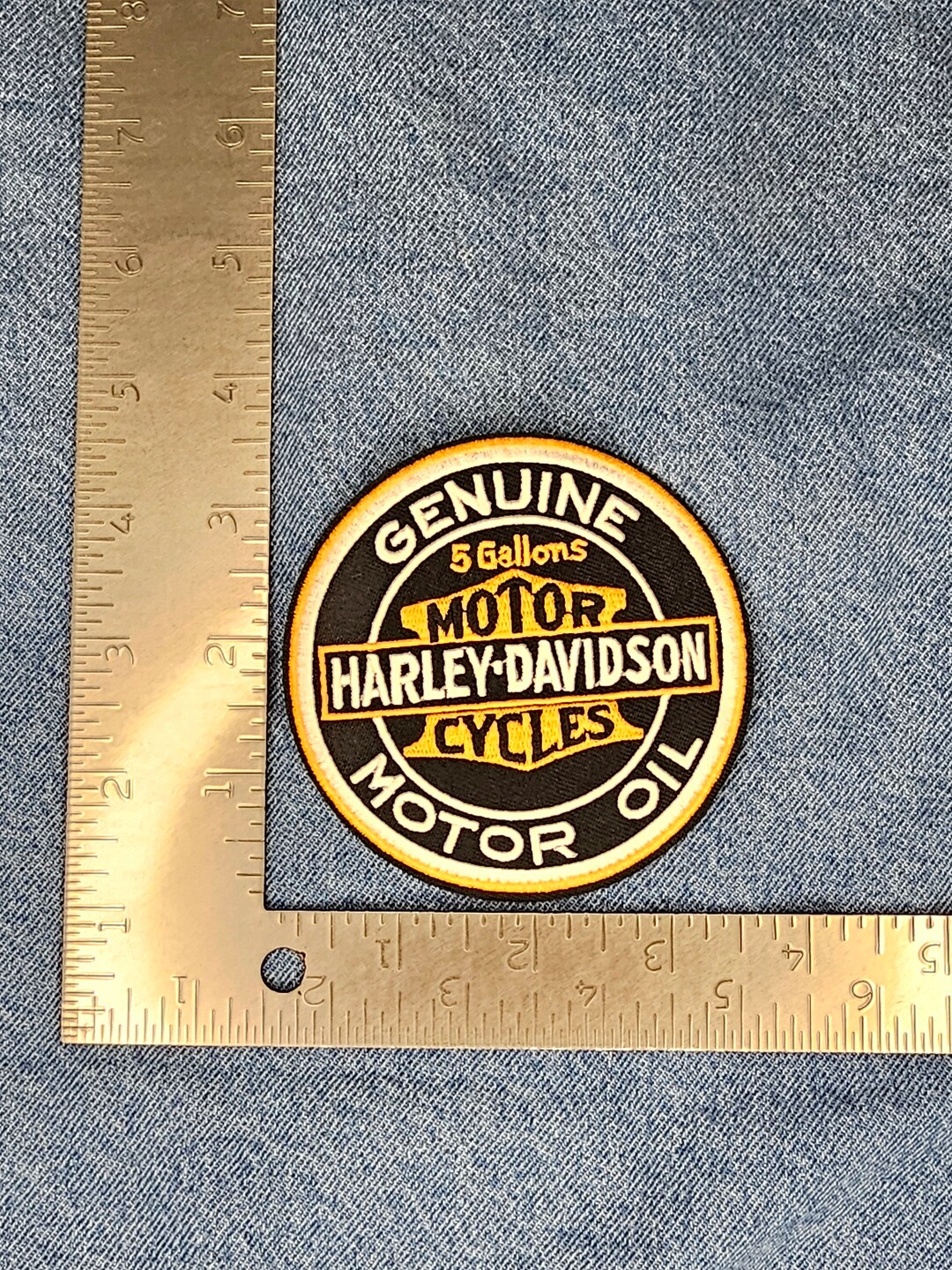 Biker Rider Motor Cycles Genuine Motor Oil Embroidered Embroidery Patch ...
