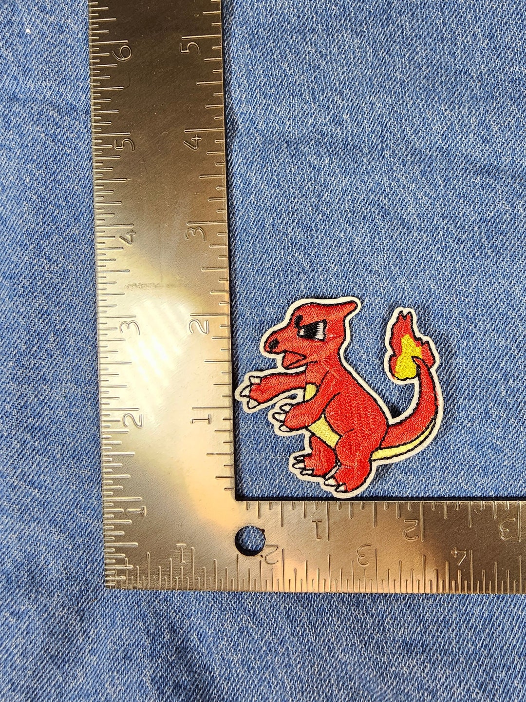 Pokemon Charmeleon Small Red Fired Type Character Embroidered Iron on ...