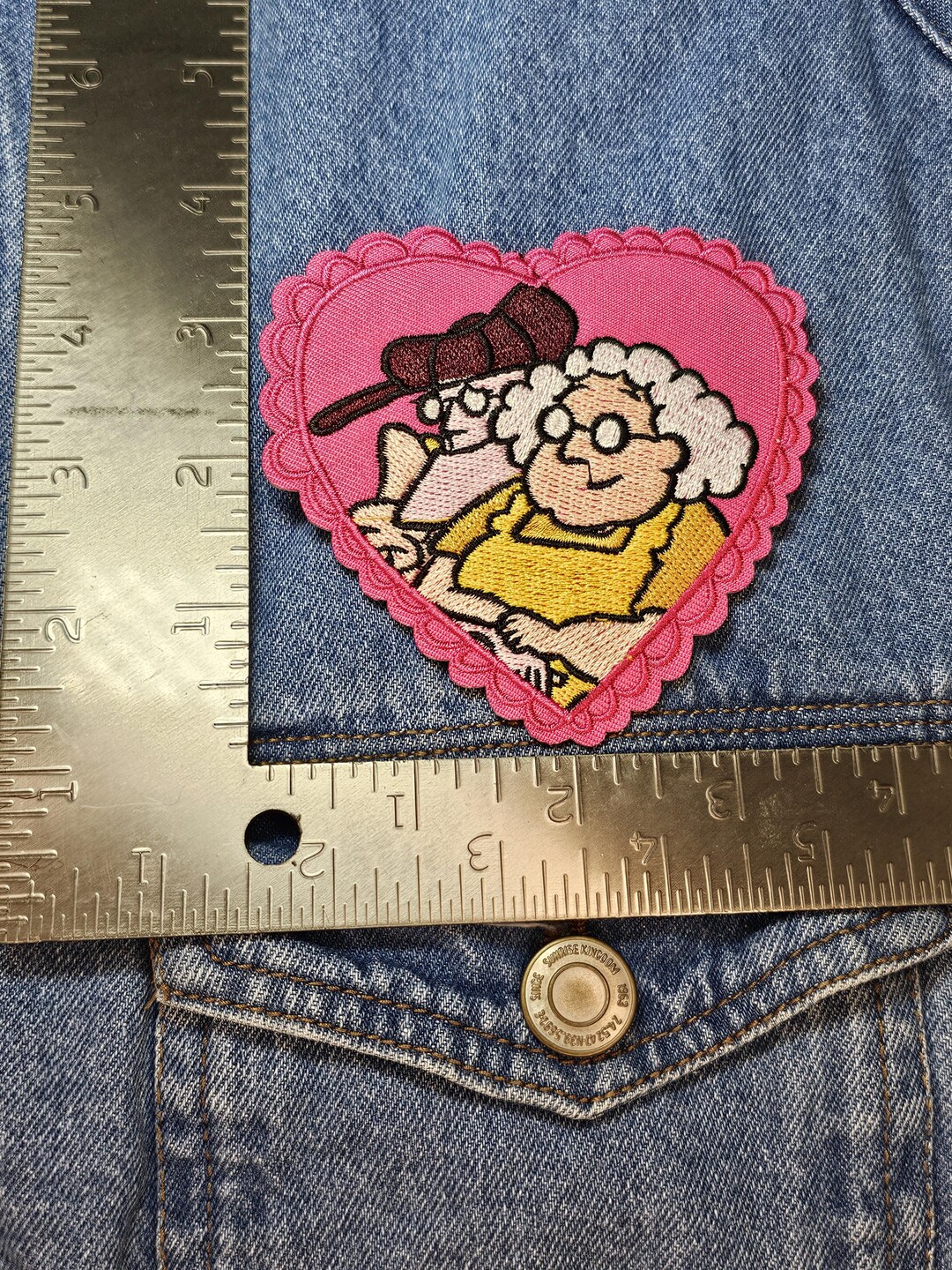 Courage the Cowardly Dog Cartoon Muriel and Eustace Embroidered Iron on ...
