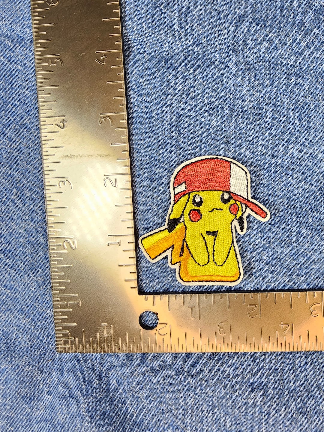 Pikachu With Ash Hat Pokémon Patch Embroidered Embroidery Patch Patches ...