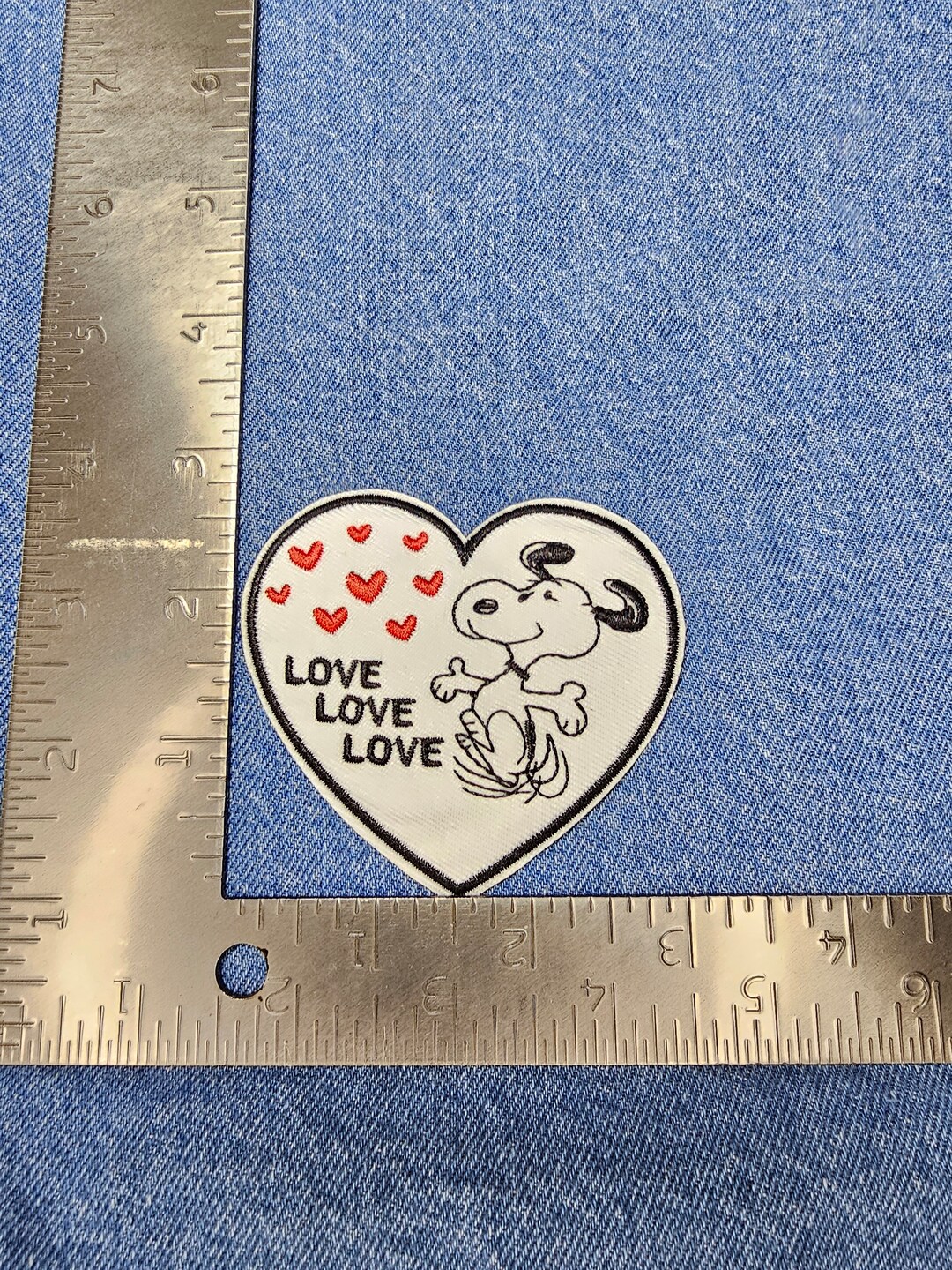 Snoopy Love Love Peanuts Embroidery Patch Iron on / Sew On - Etsy