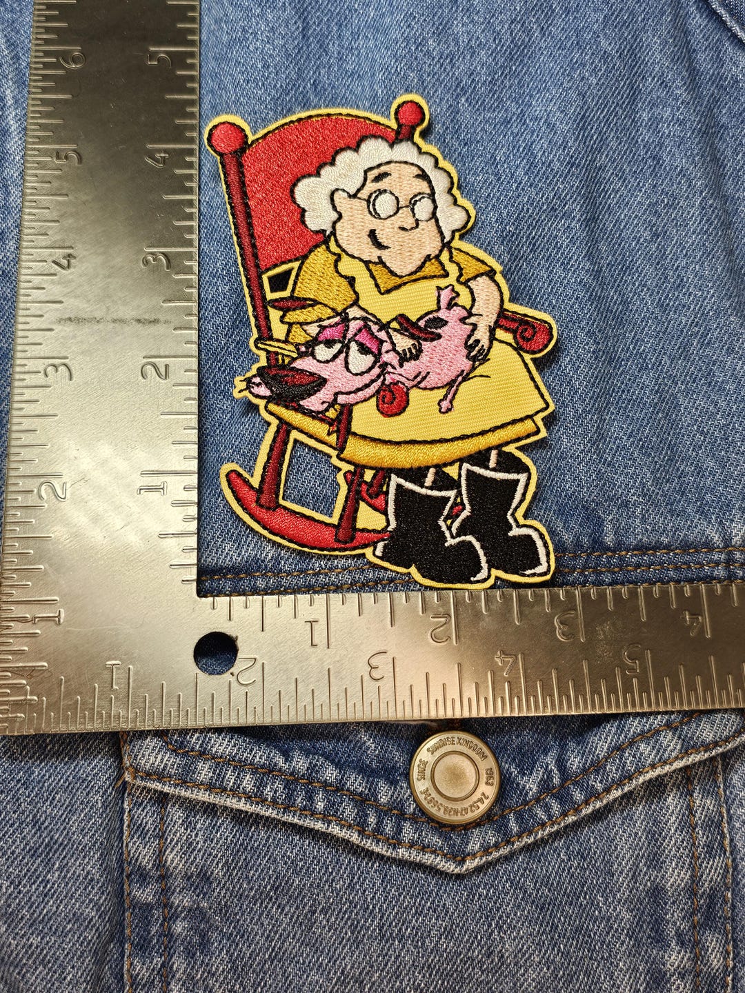 Courage the Cowardly Dog and Muriel Cartoon Character Embroidered Iron ...
