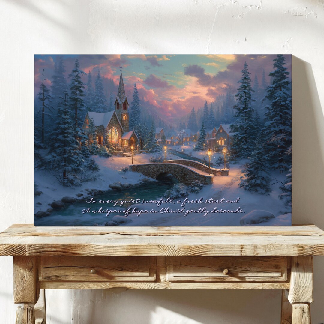 Christian Winter Canvas Wall Decor for Christmas Home Decoration Wall ...