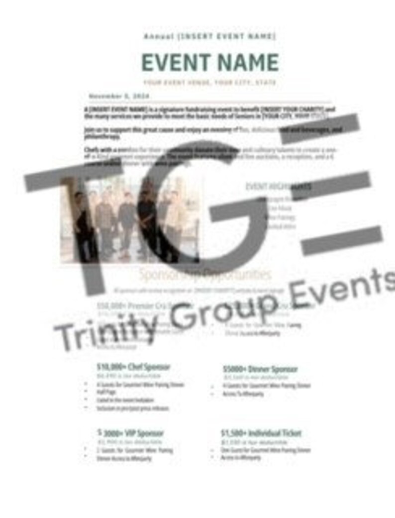 Blank Border 4 Page Sponsorship Packet Canva Template by TGE Team - Etsy