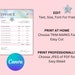 Holographic Starlight Invoice - Digital and Print Ready Canva Template ...