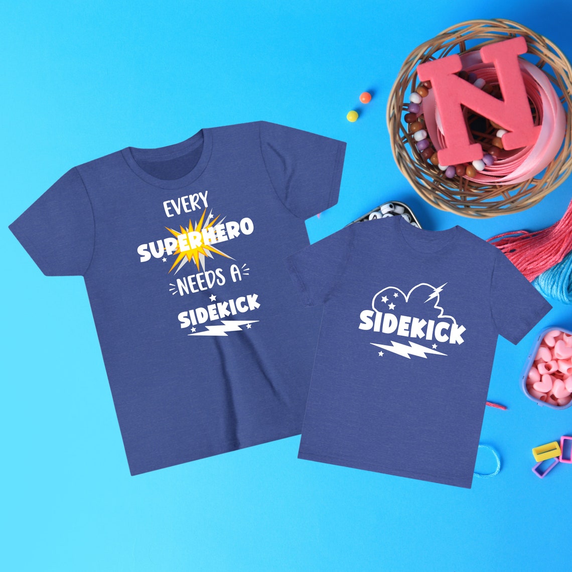 Every Superhero Needs a Sidekick Mom and Child Matching Shirts, Family ...