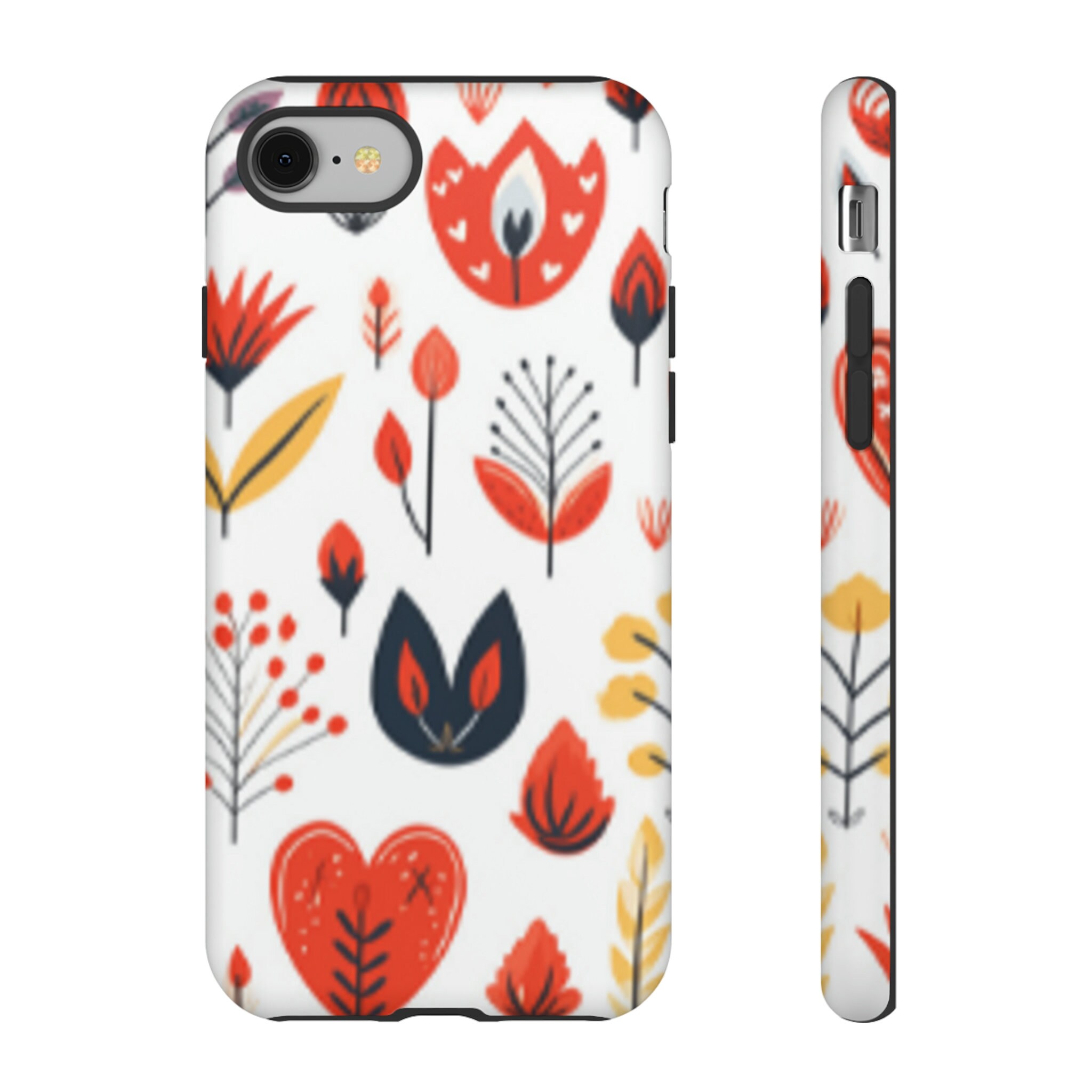 Flower and Heart Phone Case, Flower Phone Cases, Heart Phone Cases ...