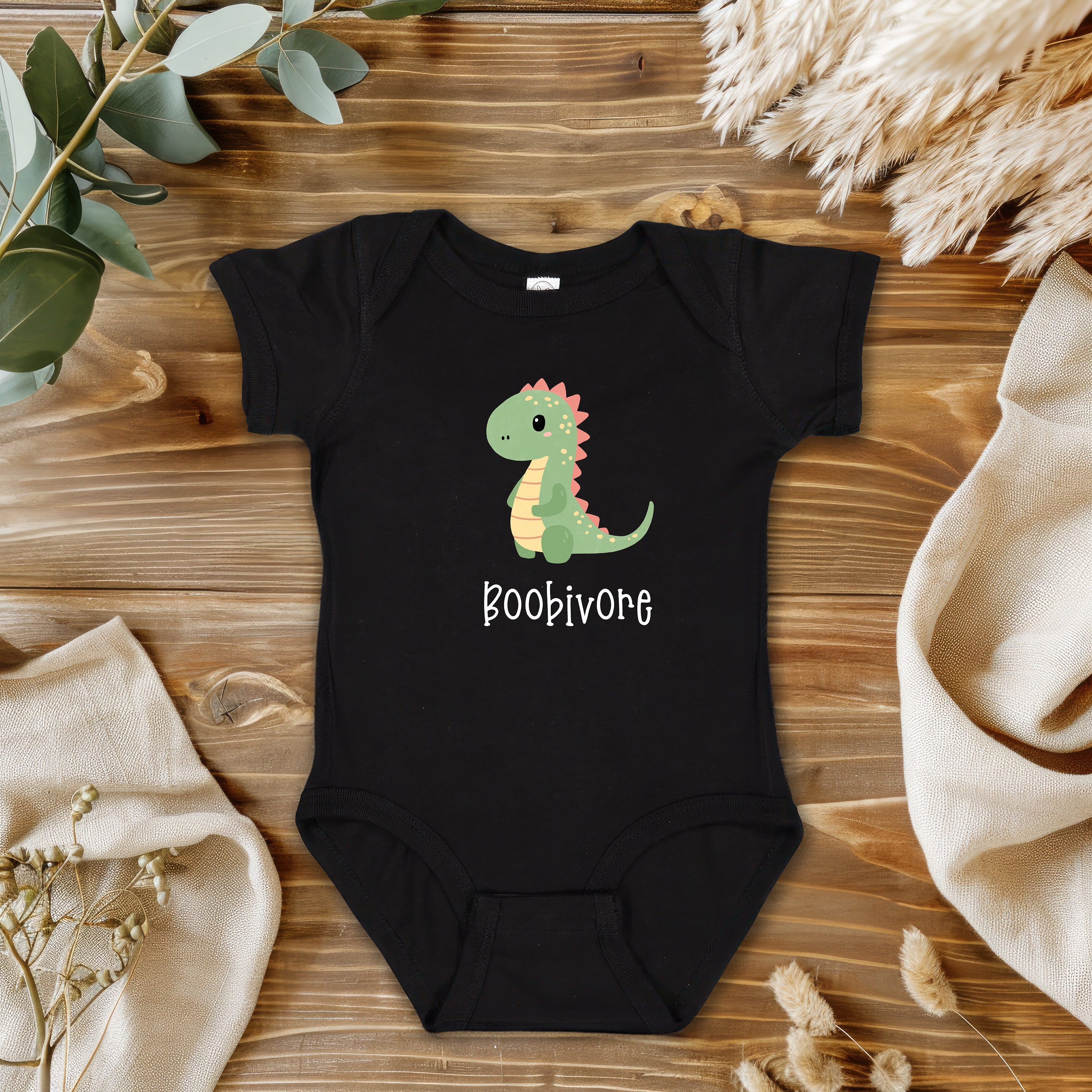 Boobivore ®onesie, Funny Baby Bodysuit, Dinosaur Baby Clothes, Funny ...