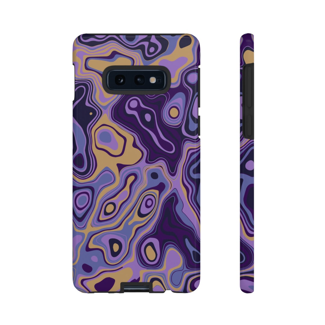 Purple Phone Case, Blue Phone Case, Swirl Phone Case Purple and Blue ...