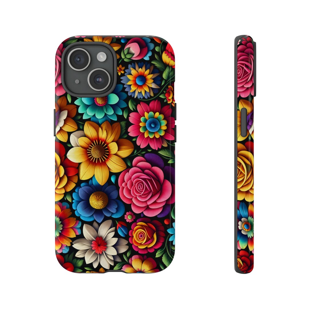 Bright Flowers Phone Case, Flower Phone Case, Pretty Phone Cases ...