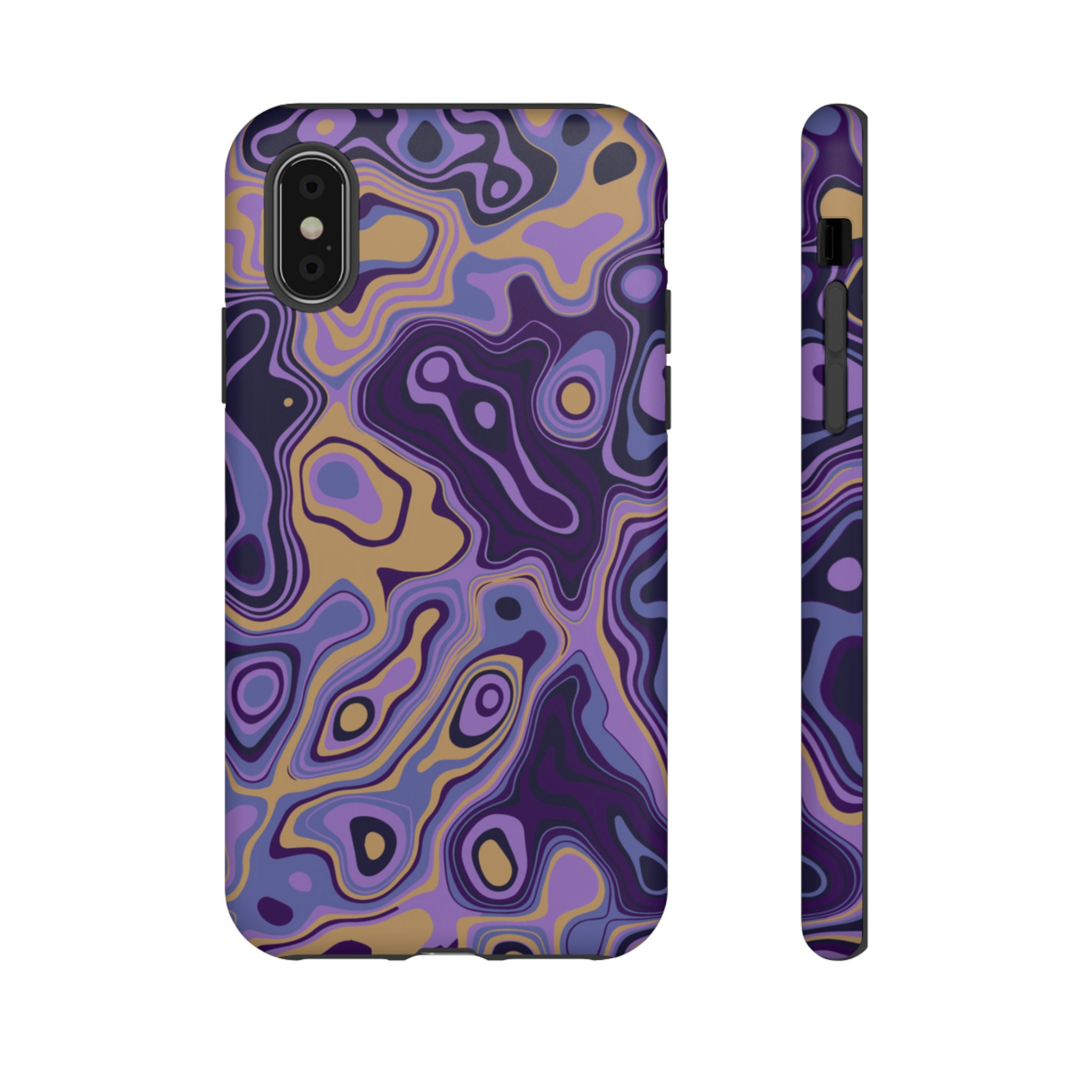 Purple Phone Case, Blue Phone Case, Swirl Phone Case Purple and Blue ...