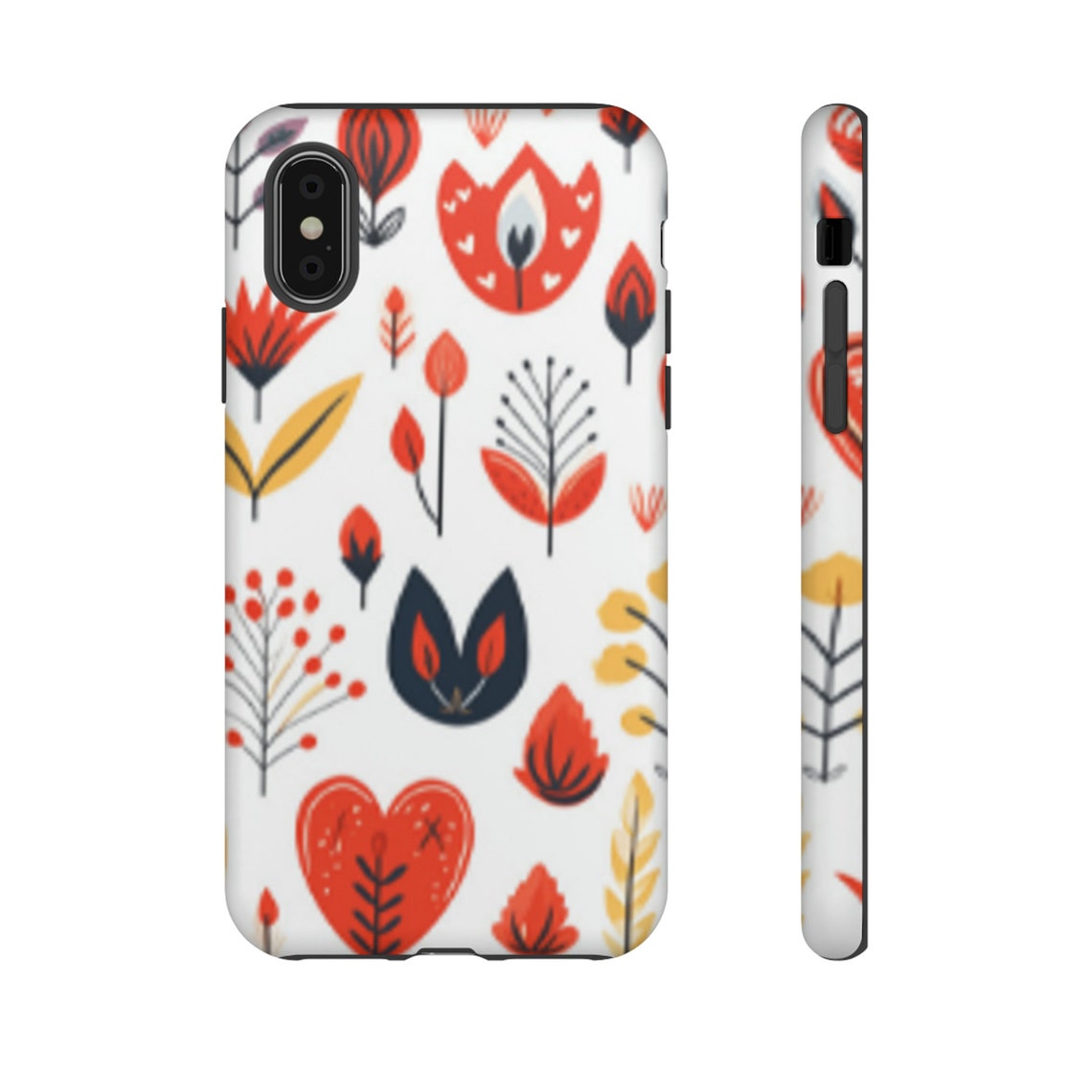 Flower and Heart Phone Case, Flower Phone Cases, Heart Phone Cases ...