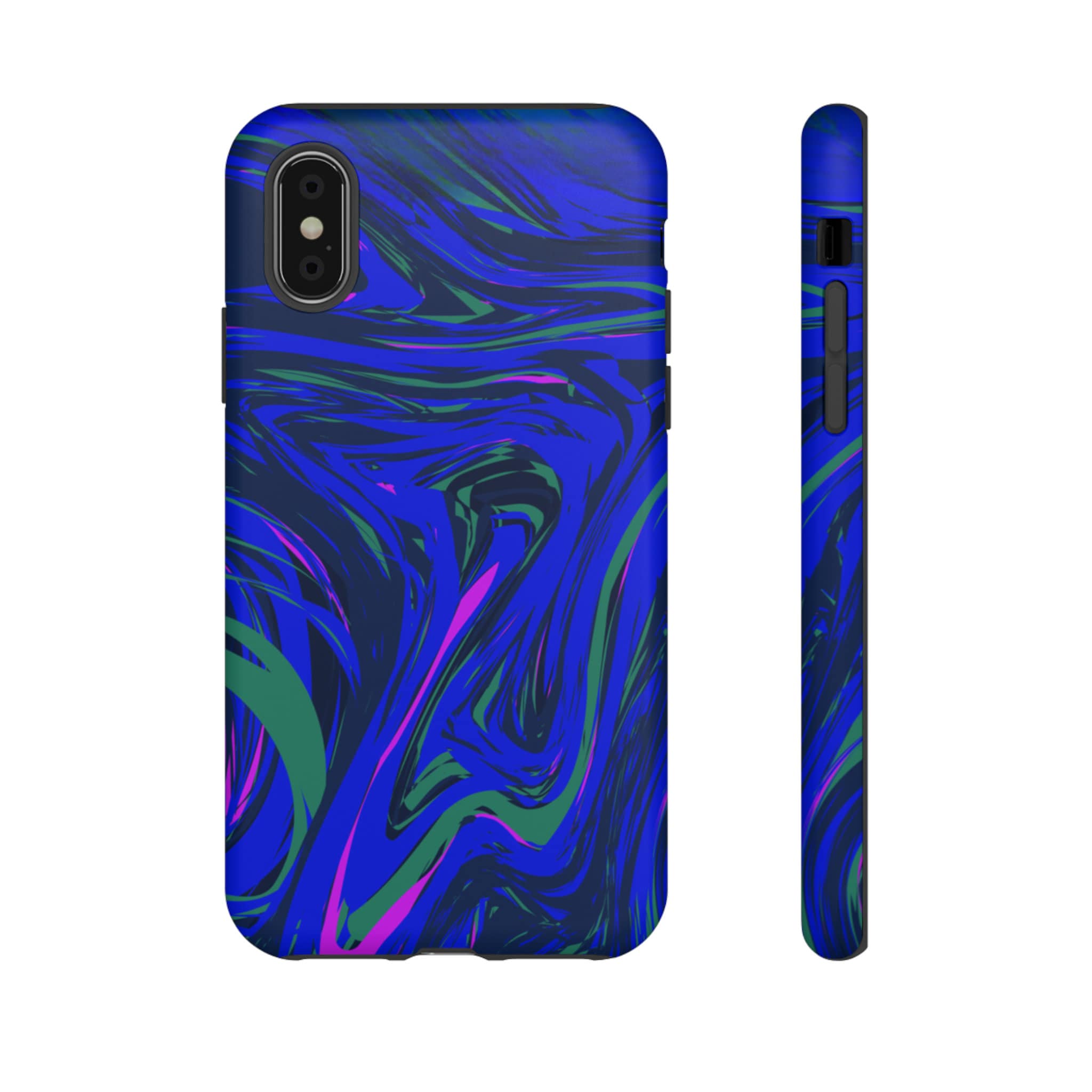 Blue Swirl Phone Case, Blue Phone Cases, Blue and Black Phone Cases - Etsy