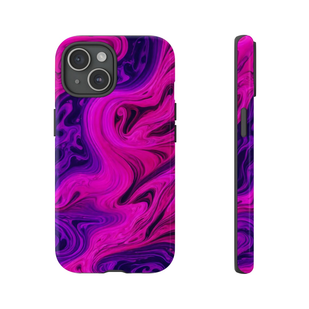Pink and Purple Swirl Phone Case, Tough Phone Cases, Swirl Phone Cases ...