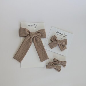 Cotton Gauze Baby Bows, Mommy & Me Matching Bows, Soft Baby Bow ...