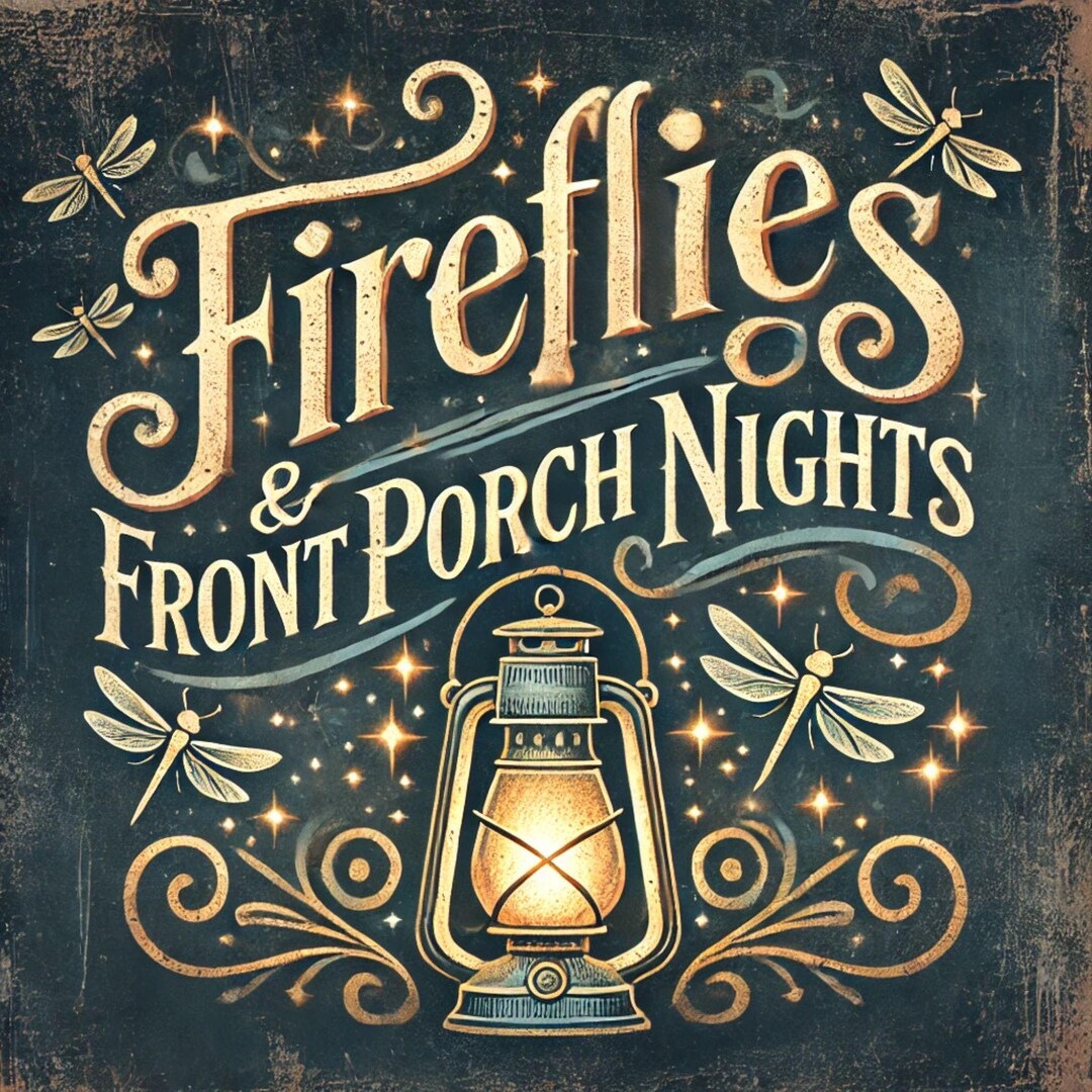 Fireflies and Front Porch Nights Metal Sign, Rustic Summer Lantern Wall ...