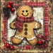 Christmas Metal Wreath Sign, Gingerbread Wall Art, Rustic Christmas ...
