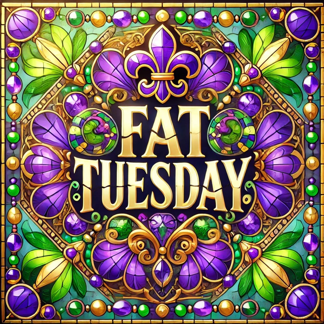 Fat Tuesday Aluminum Sign – Mardi Gras Wreath Décor, Purple Green Gold ...