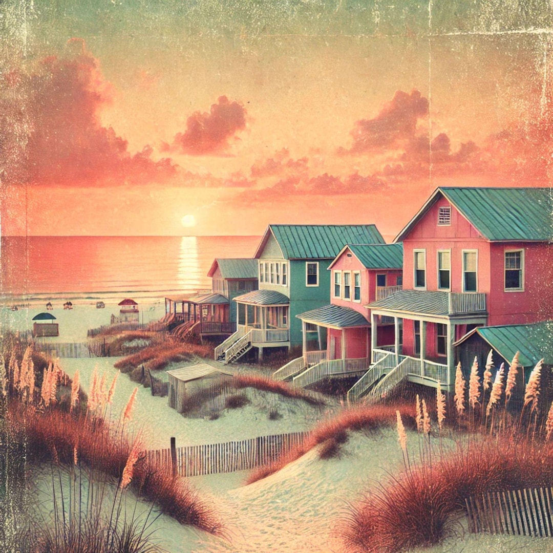 Beach Sunset House Sign 10x10 – Coastal Vacation Decor, Ocean Wall Art ...