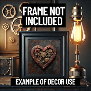 Steampunk Heart Wall Decor Metal Sign – Handmade Metal Gear Art ...