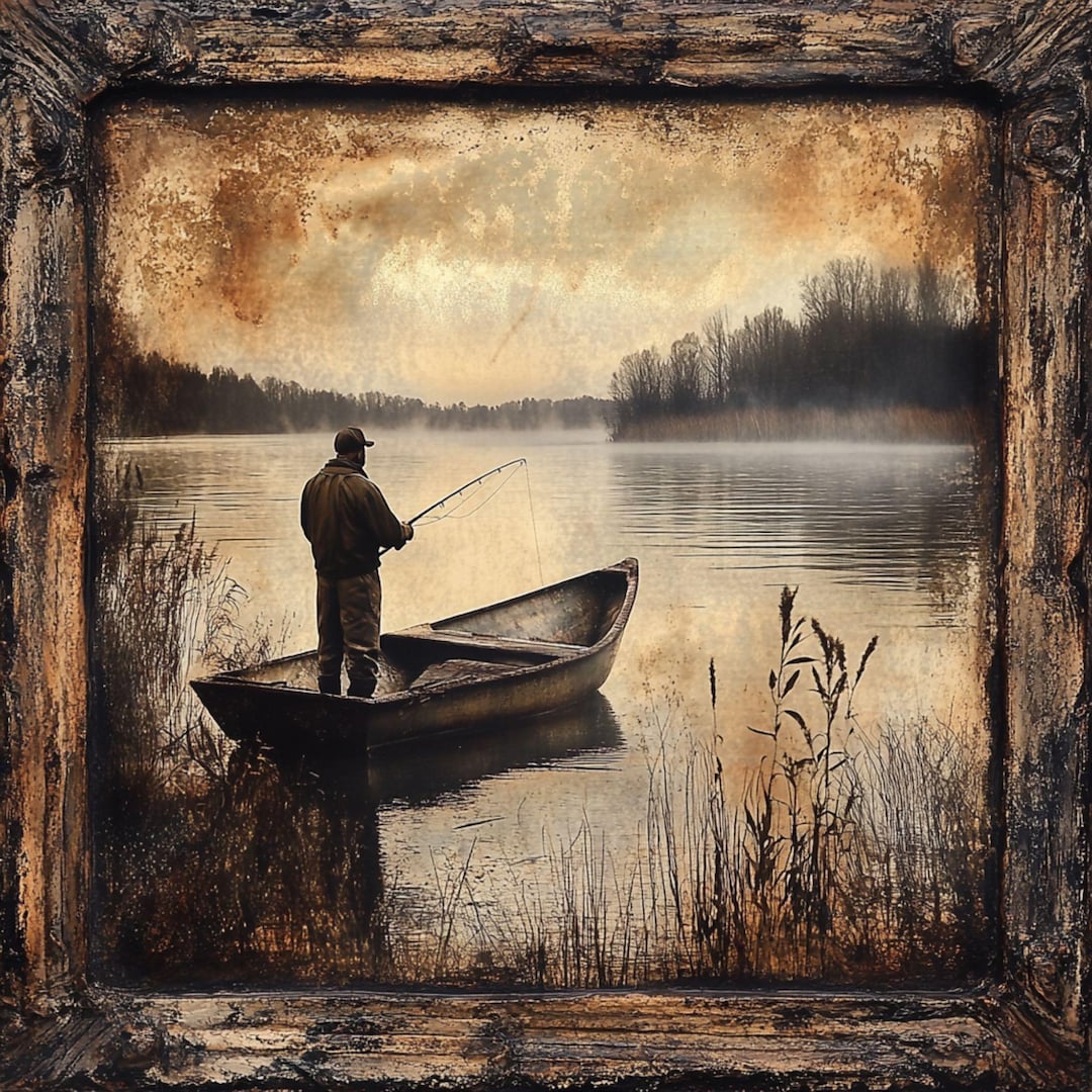 Rustic Fishing Memorial Sign, 10x10 Aluminum Lake Sign, in Memory of ...