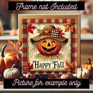 Happy Fall Pumpkin Sign, 10x10 Aluminum Autumn Decor, Rustic Jack-o ...