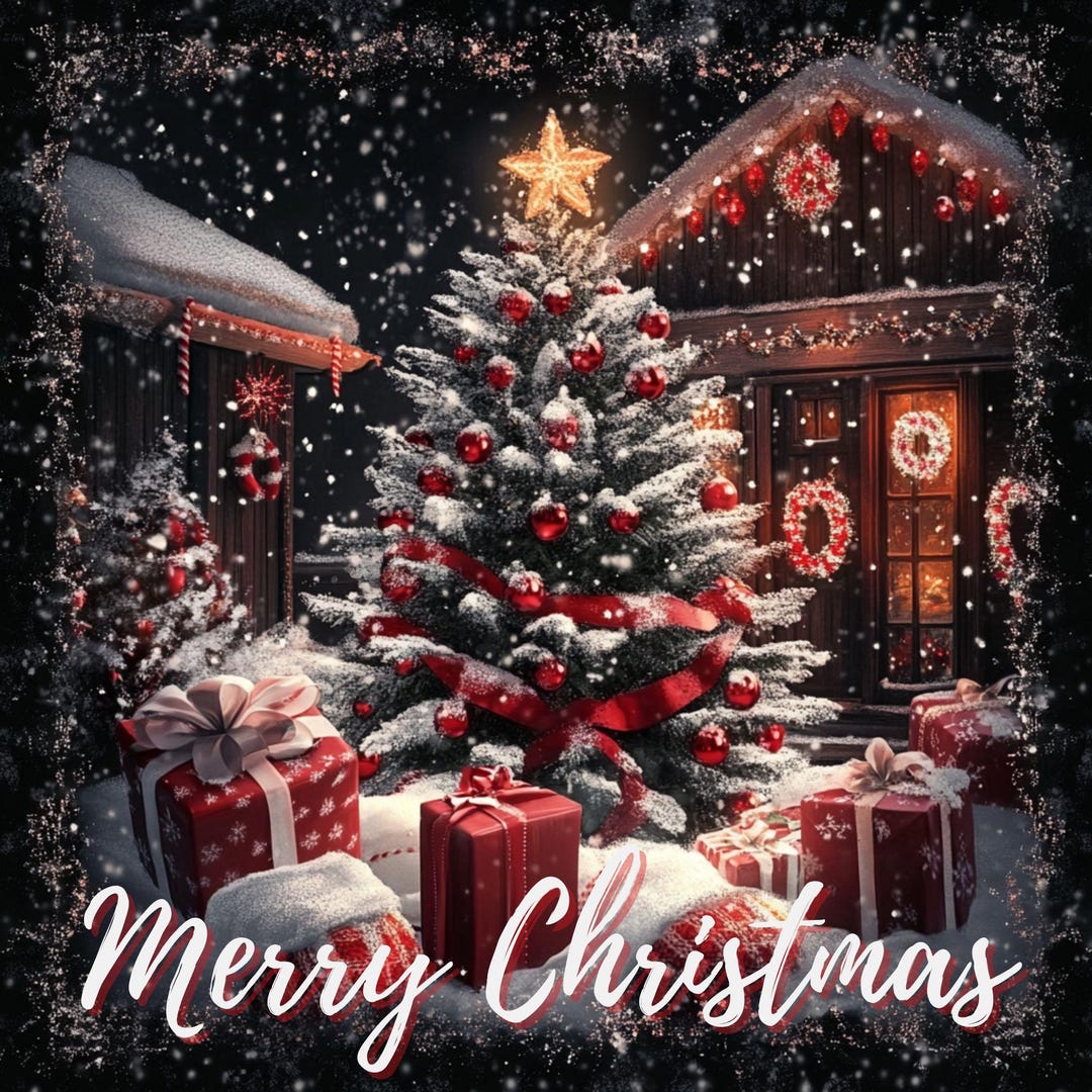 Rustic Christmas Tree Sign: 10x10 Aluminum Holiday Wall Art - Etsy