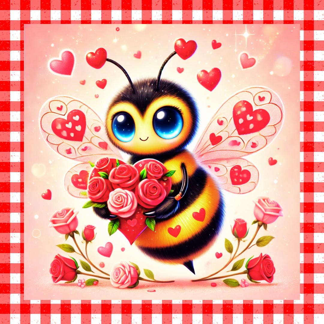 Valentine Bee Sign – Whimsical ‘bee Mine’ Home Décor, Cute Wreath ...