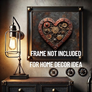 Steampunk Heart Wall Decor Metal Sign – Handmade Metal Gear Art ...