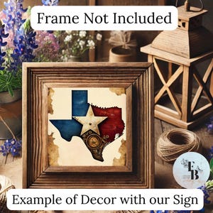 Rustic Texas Flag Metal Sign, Vintage Lone Star State Wall Art, Western ...