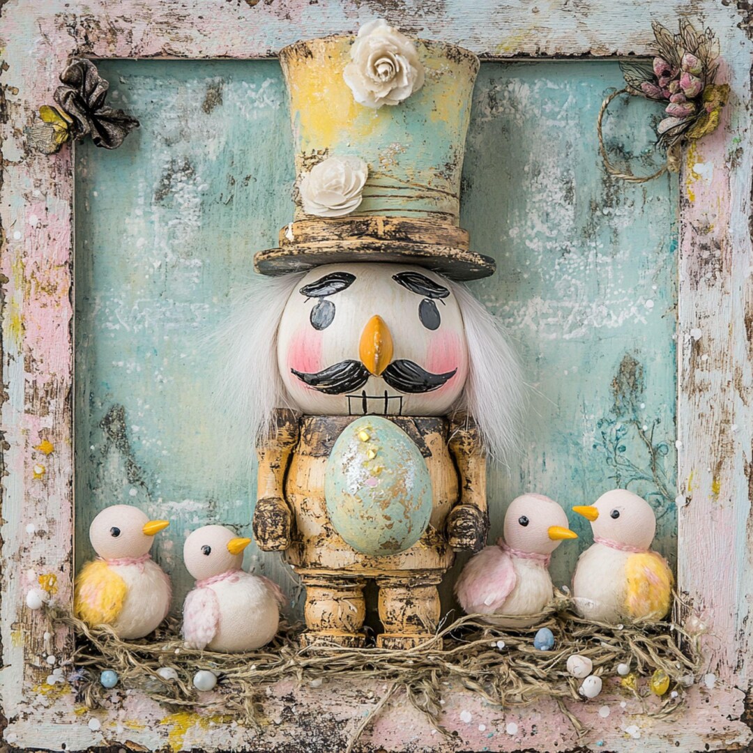 Vintage Easter Nutcracker Aluminum Sign – Sublimated Metal Art – Rustic ...