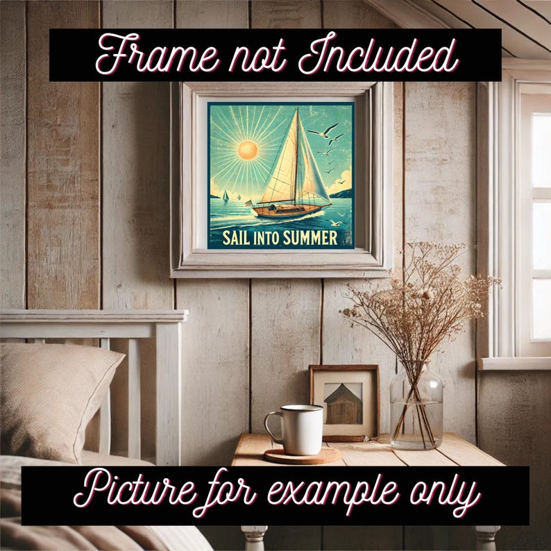 Sail Into Summer Aluminum Sign – Nautical Wall Decor for Beach House ...