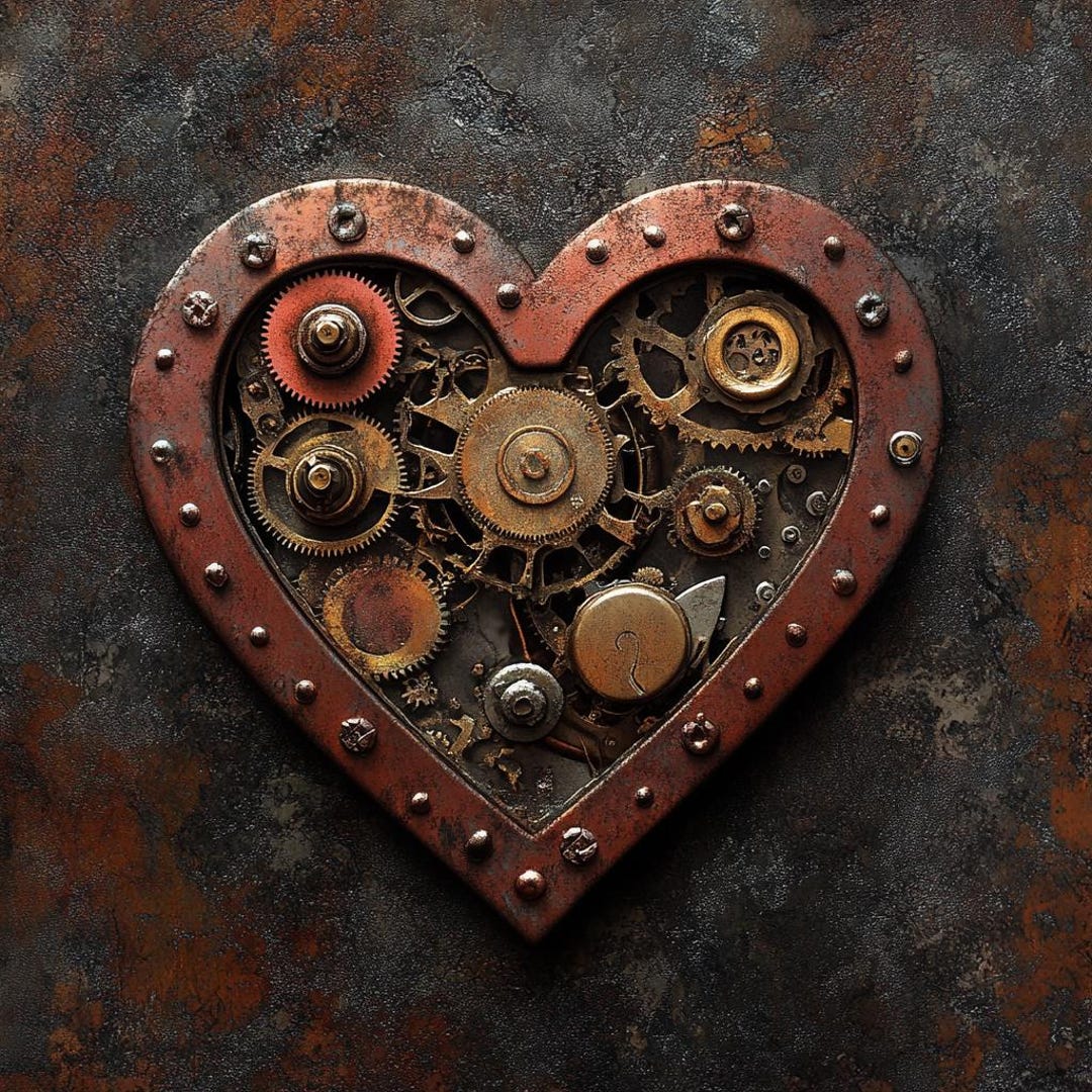 Steampunk Heart Wall Decor Metal Sign – Handmade Metal Gear Art ...